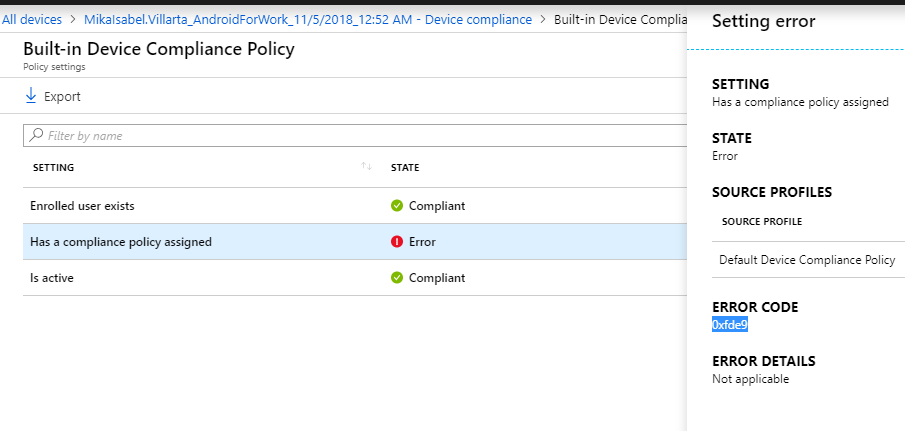 Microsoft Intune Device Compliance Policy Error Codes Microsoft Community Hub